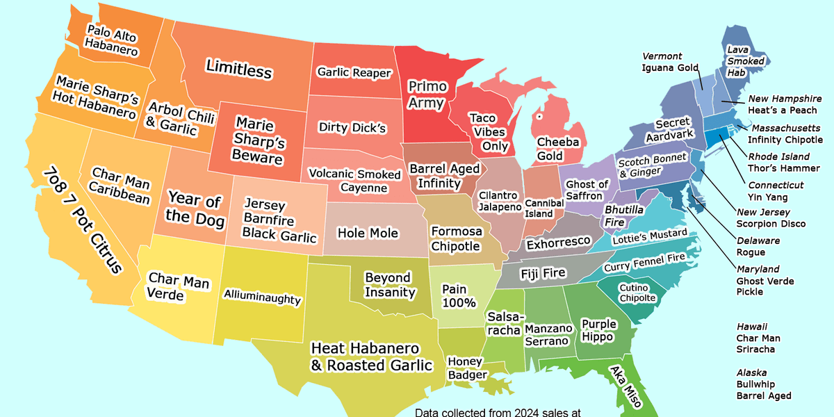 Which Sauce Is Most Popular In Each State